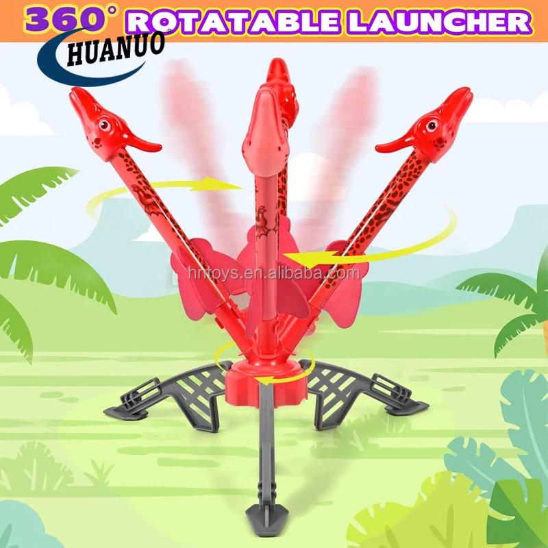 Kids Rocket Launcher For Kids With 3 Foam Dinosaurs Stomp Launch Pad ...
