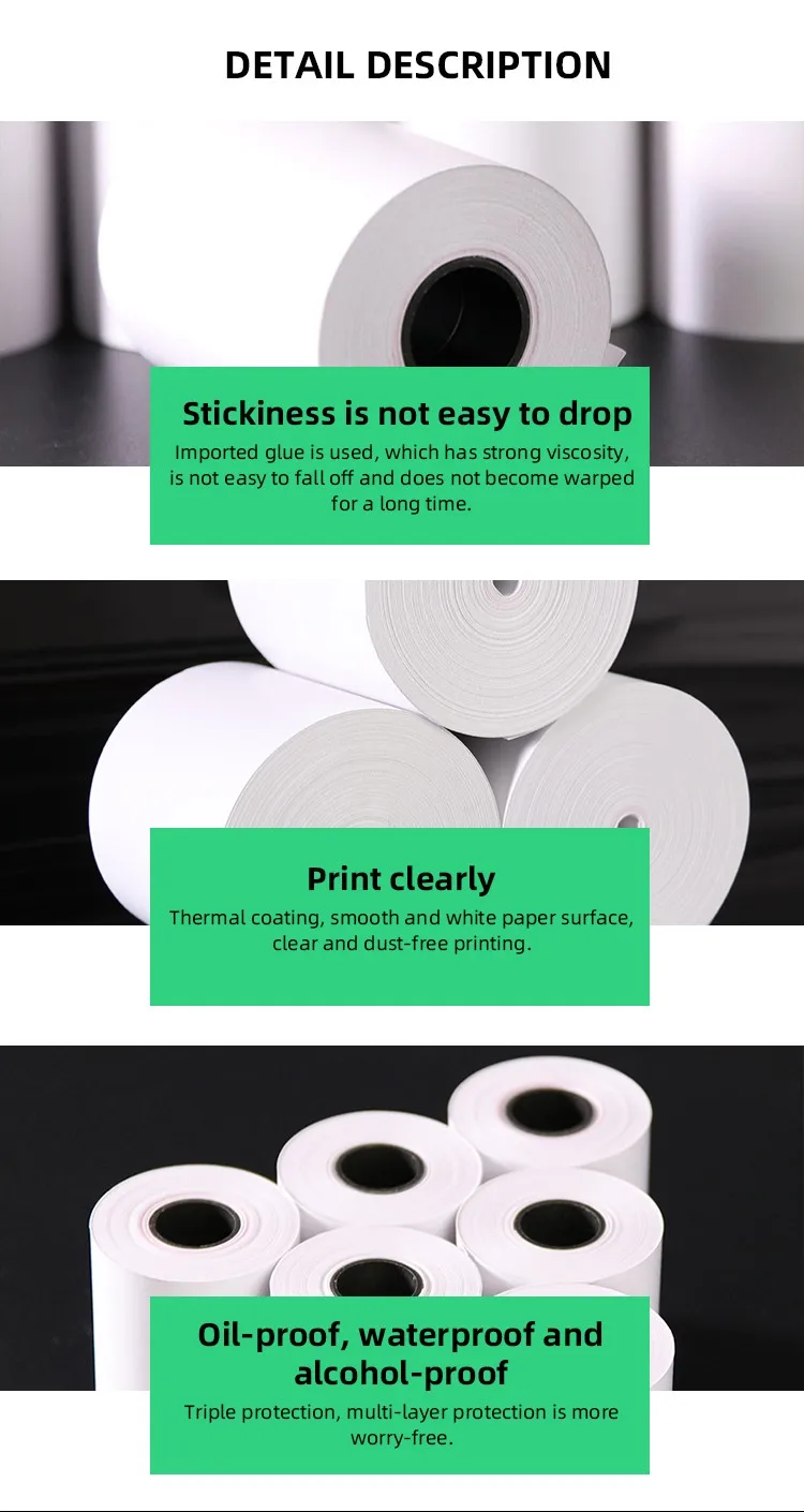 High Quality White Cash Register Paper Thermal Paper Roll for Pos ...