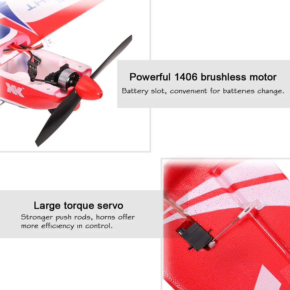 Wltoys XK A430 RC Plane - 3D 6G Brushless Motor Foam Glider