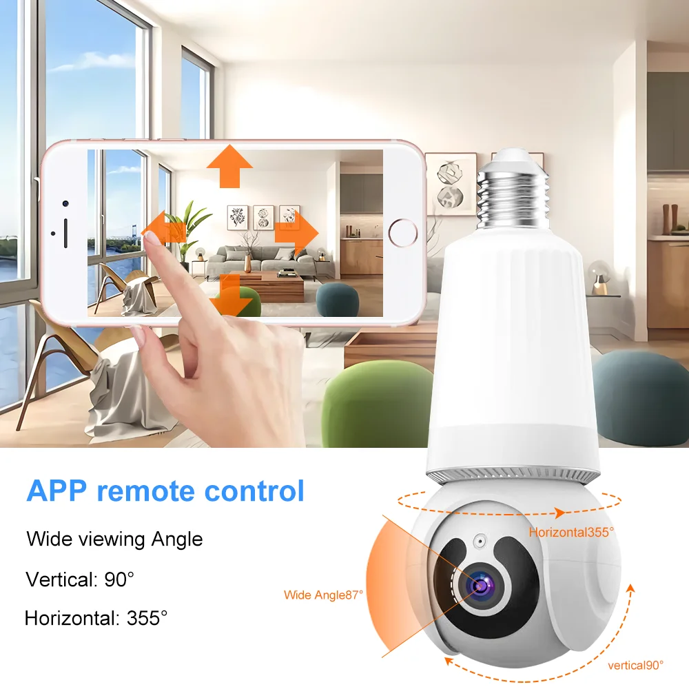 Smart 360 Degree LED Light Bulb Cctv Camera 1080P Wireless Camera Home ...