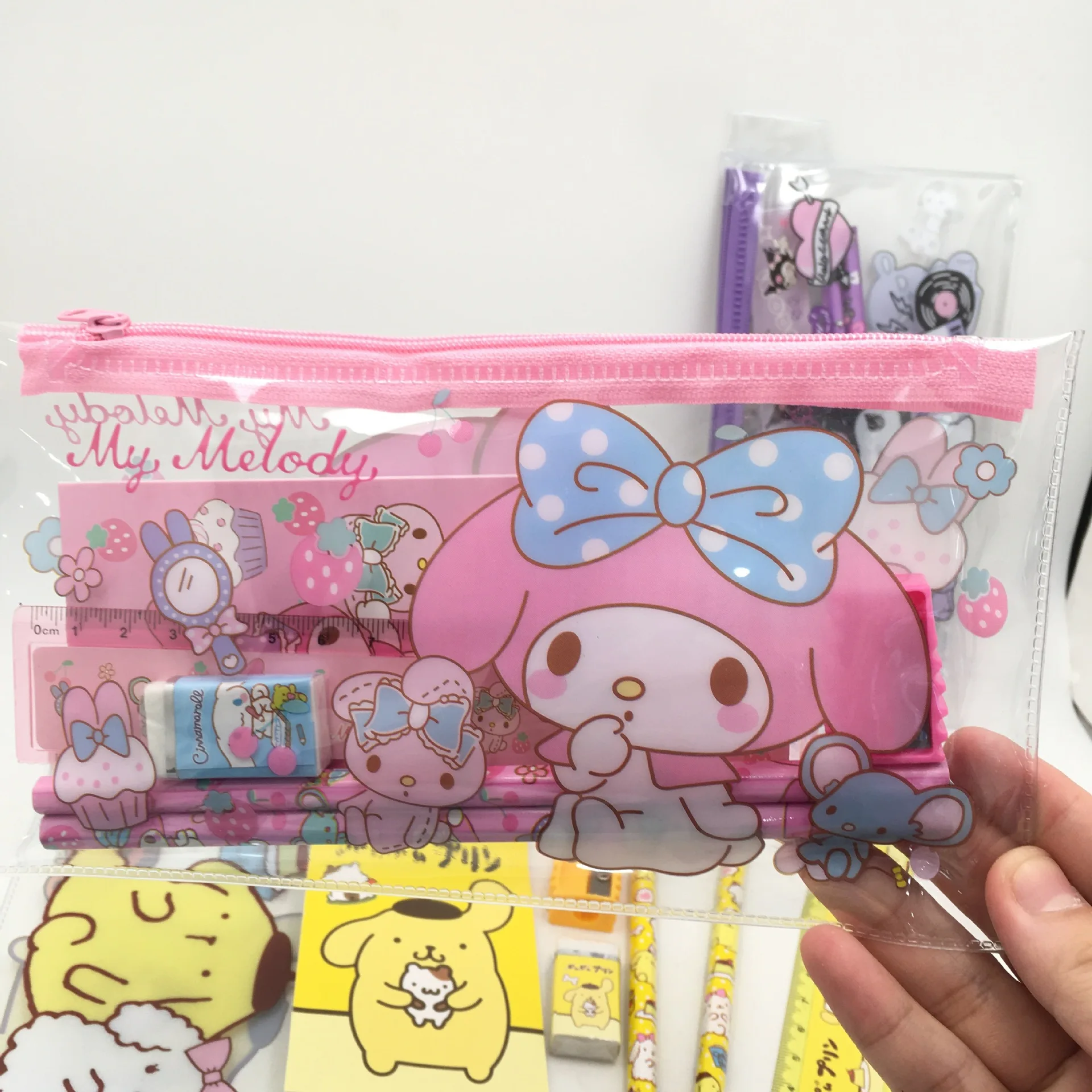 Zg Kawaii Sanrio Kuromi My Melody The New Cartoon A5 Mesh File Holder ...