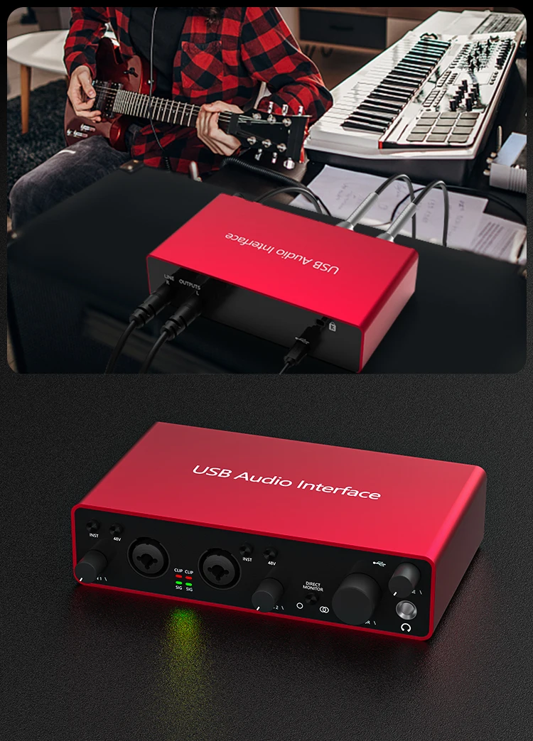 USB Audio Interface - Professional Midi Recording Package