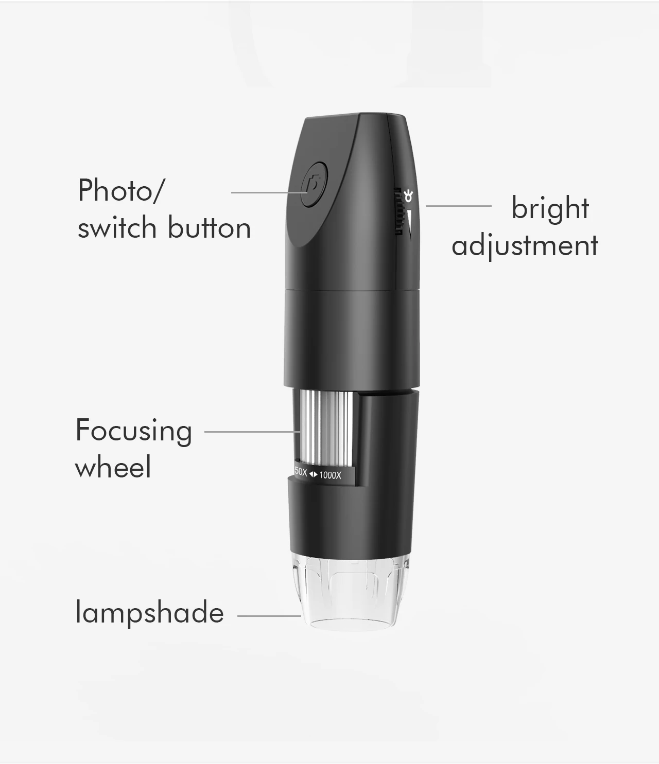 Anesok316 1000x Optical Microscope Hd 1080p Wifi Magnification ...