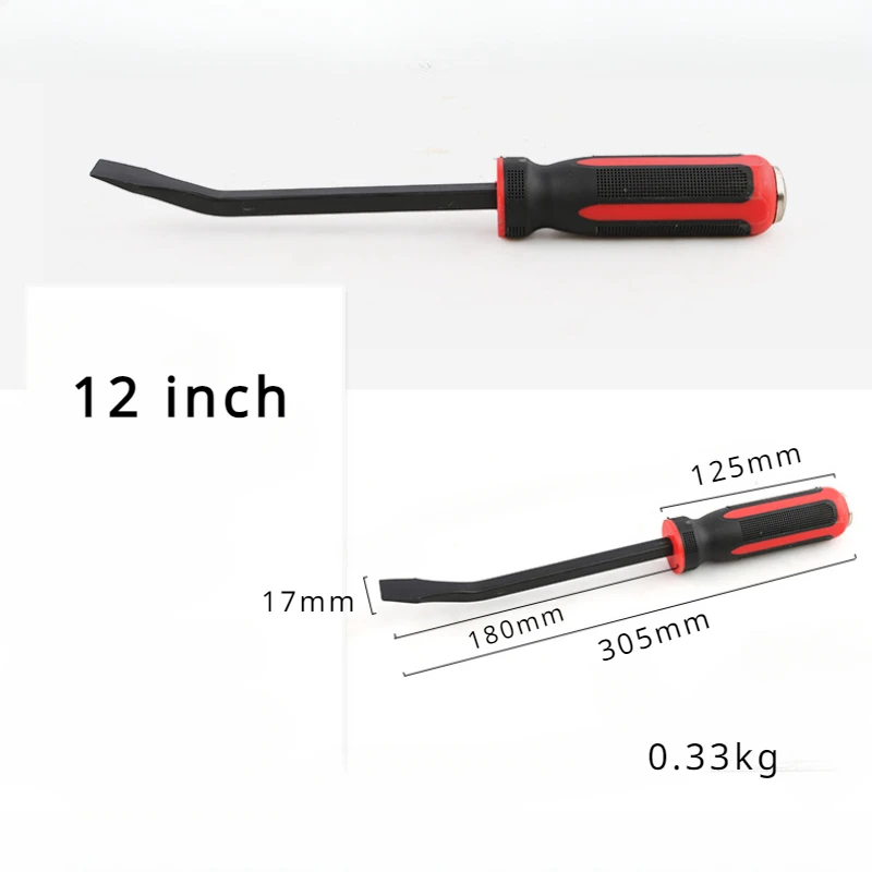 Angled Tip Pry Bar Heavy Duty Pry Bar with Strike Cap Handle Non-Slip ...