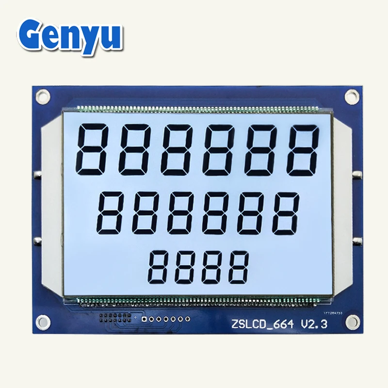 Oem Lcd Manufacturer China Factory Tn Htn Stn Va Custom Segment Lcd 8 Digital Screen Monochrome ...