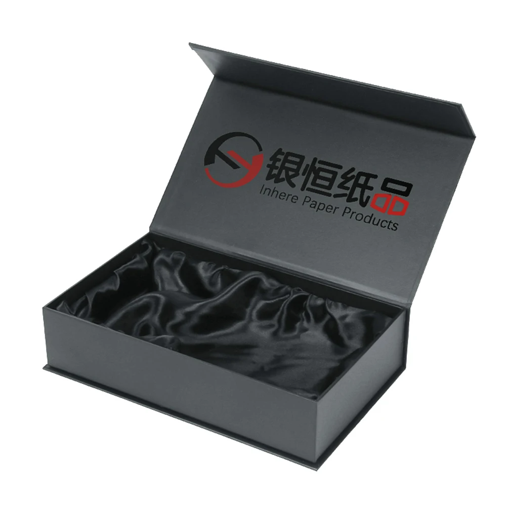 Custom Printing Luxury Rigid Folding Black Paper Packaging