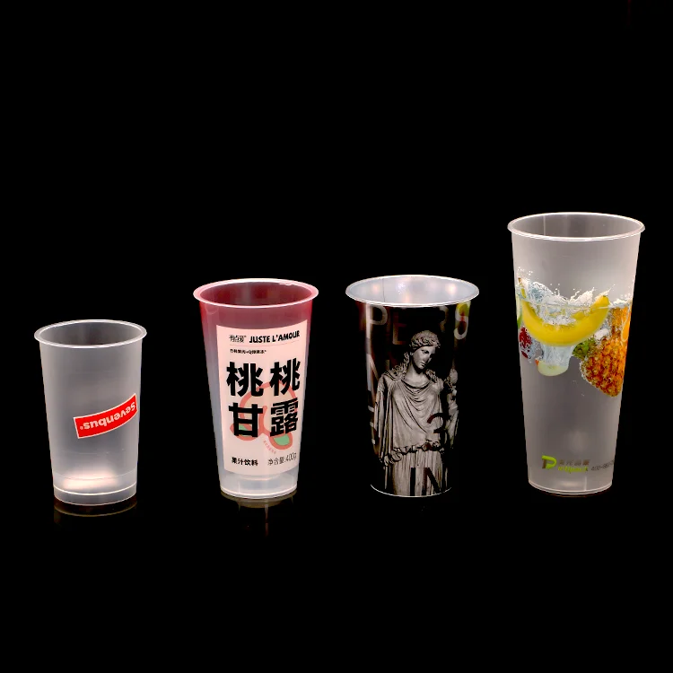 Custom Printing Pp Injection Pp Cup Bubble Tea Clear/matte 12 16 24oz ...