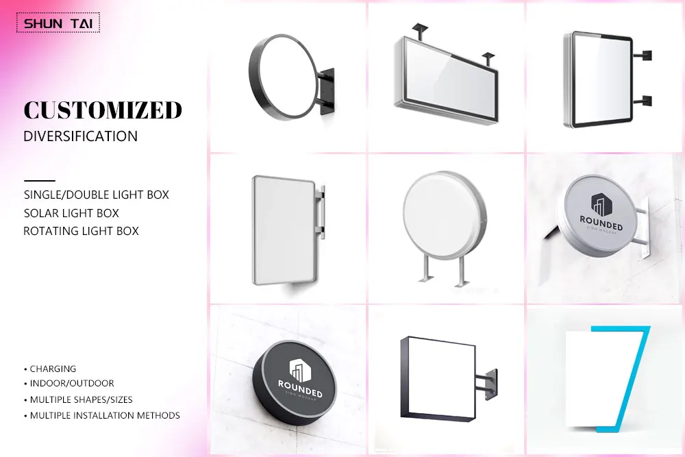 Indoor and Outdoor Waterproof Rotating Advertising LED Light Box