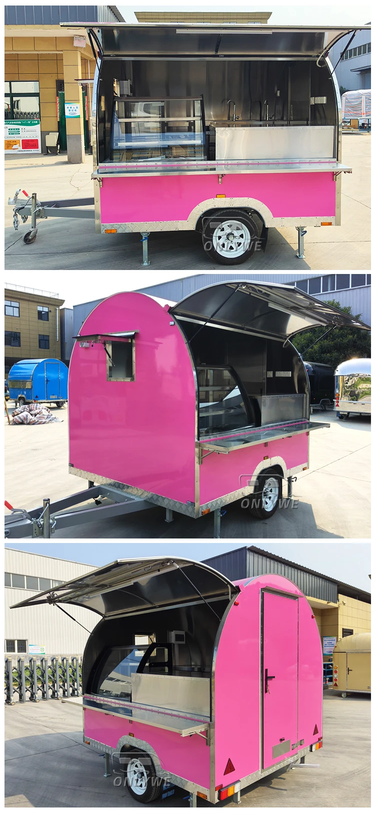 ONLYWE Customised Mini Food Trailers - Perfect for Outdoor Vending