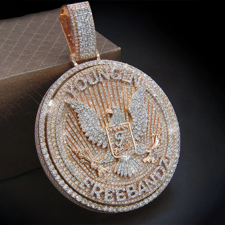 Customized Vvs Moissanite Diamond Name Letter Pendant Mens Iced Out ...