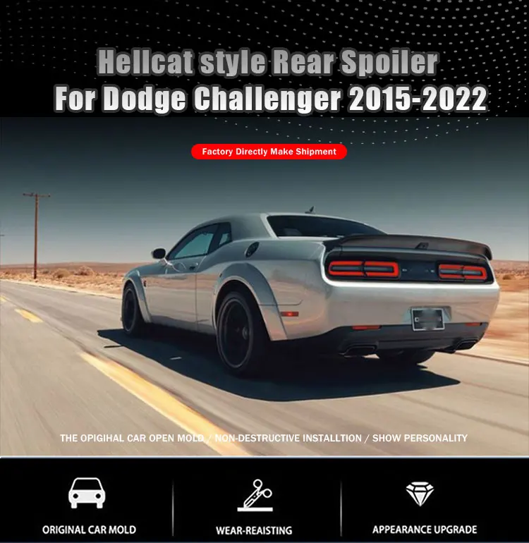 Car Bodykit Rear Spoiler Tail Wing for Dodge Challenger 2015-2022 Car Spoiler Wing Factory ...