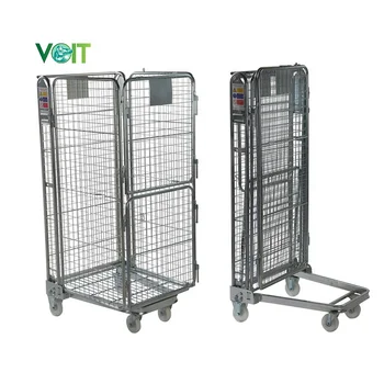 Vt Industrial Folding Nesting Logistics Warehouse Storage Steel Metal ...
