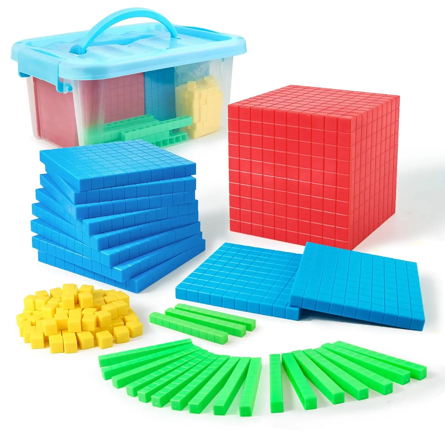 Maths Counting Cubes Manipulatives Place Value Teaching Aids Plastic ...