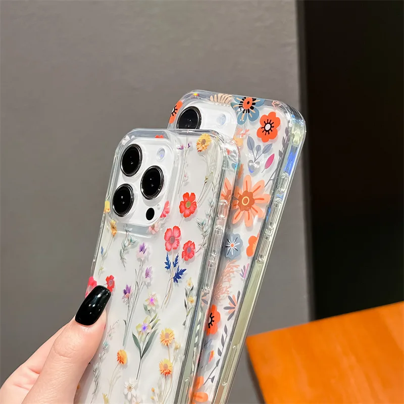 Customized IMD Flower Printing Phone Case for iPhone 15 Pro Max & for ...