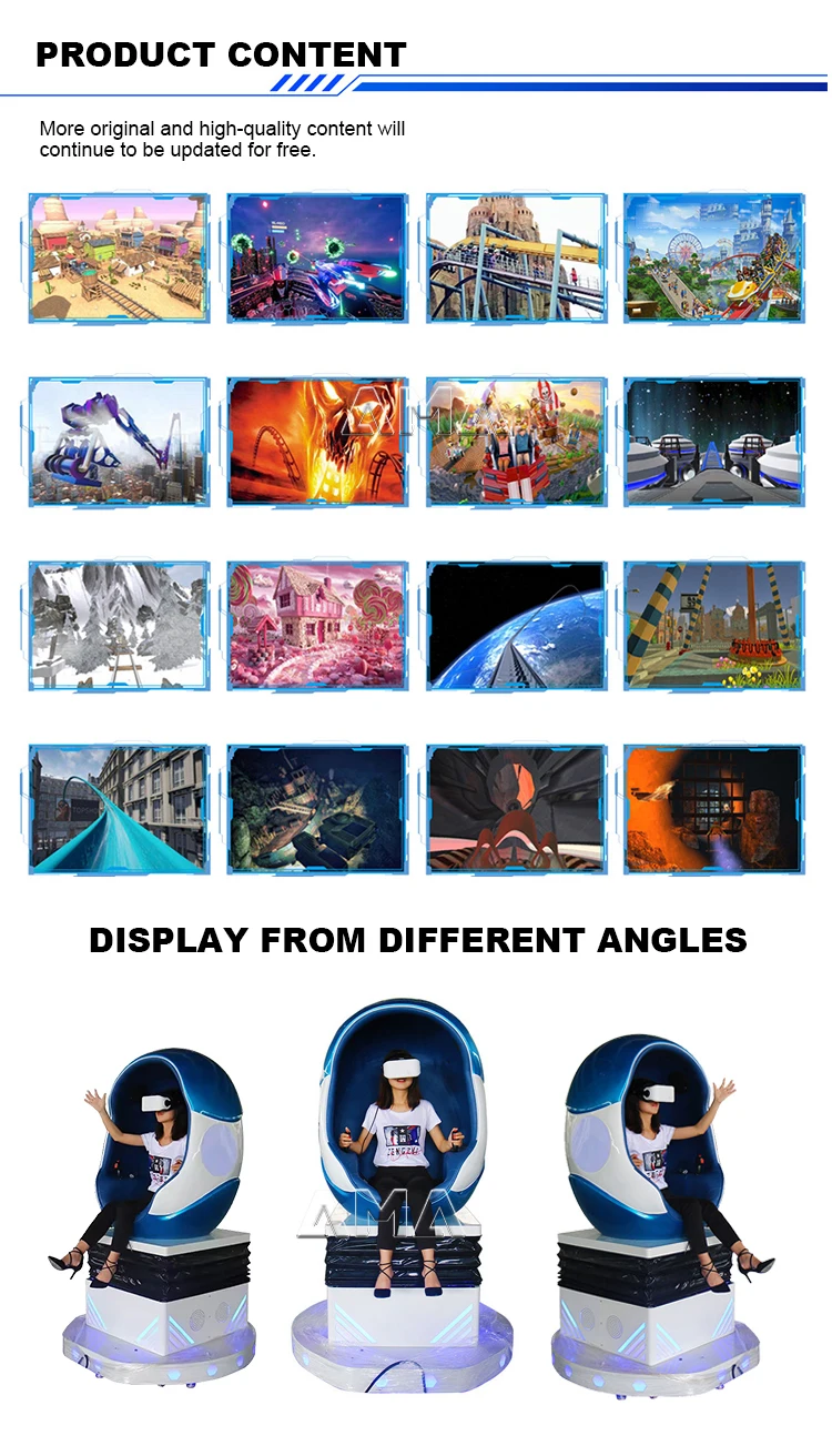 AMA Single Egg Chair 9D VR - Ultimate Roller Coaster Experience