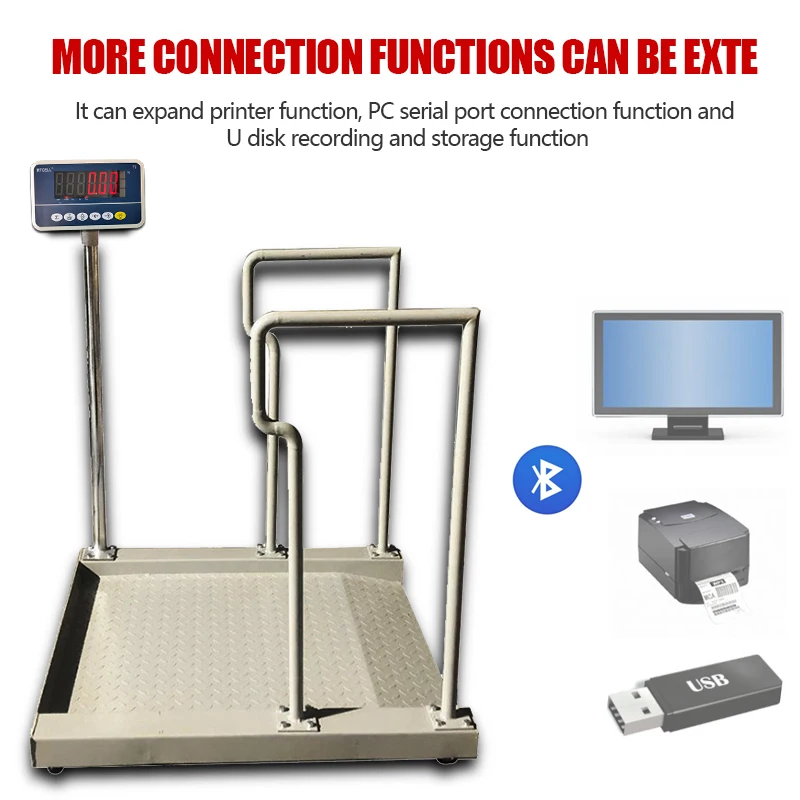 300kg Portable Medical Dialysis Scale 1m*1m Weighing Wheelchair Scale ...