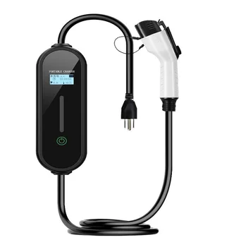 Level 2 Portable Ev Charger 16 Amp Electric Car Charger Nema 6-20 Plug ...