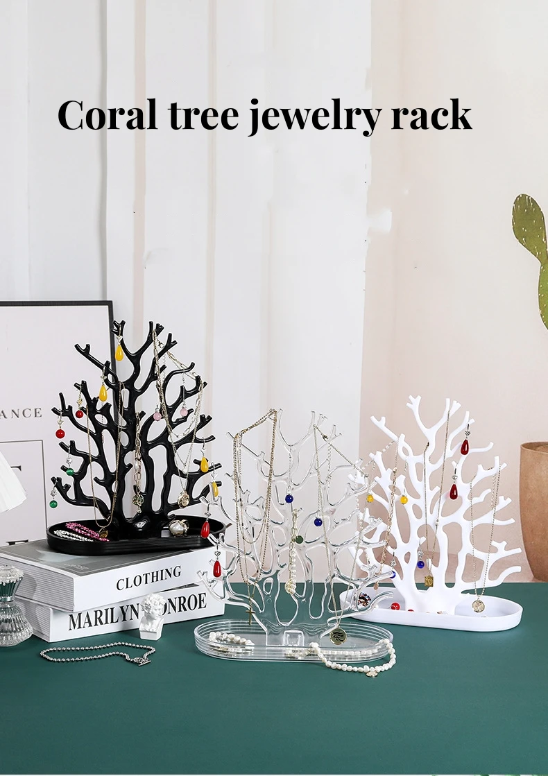 Coral Tree Home Jewelry Storage Rack Jewelry Hand Necklace Ring Earring ...