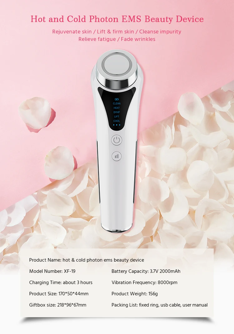 Skin Rejuvenation Hot And Cold Photonic Home Use Rf Ems Beauty ...