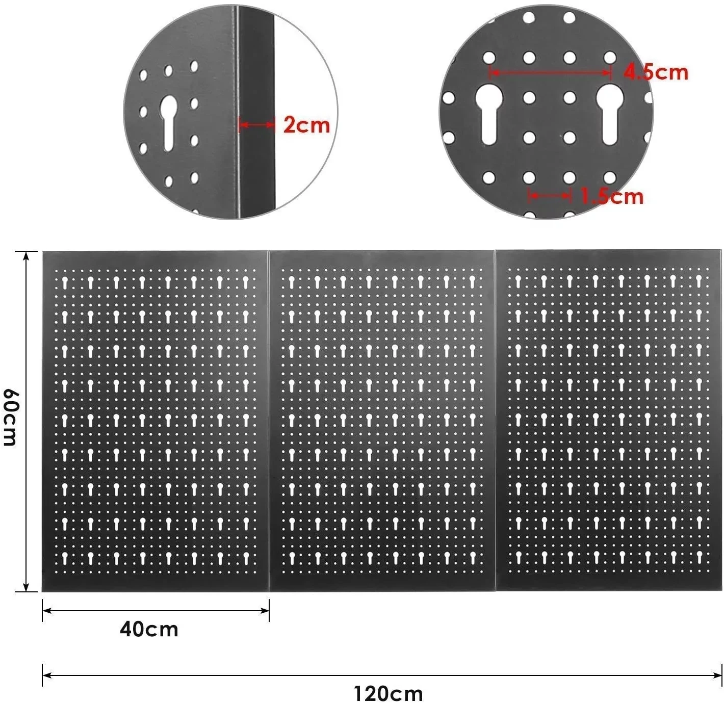 Wall Mounted Pegboard Tool Screws Container Plastic Storage Boxes