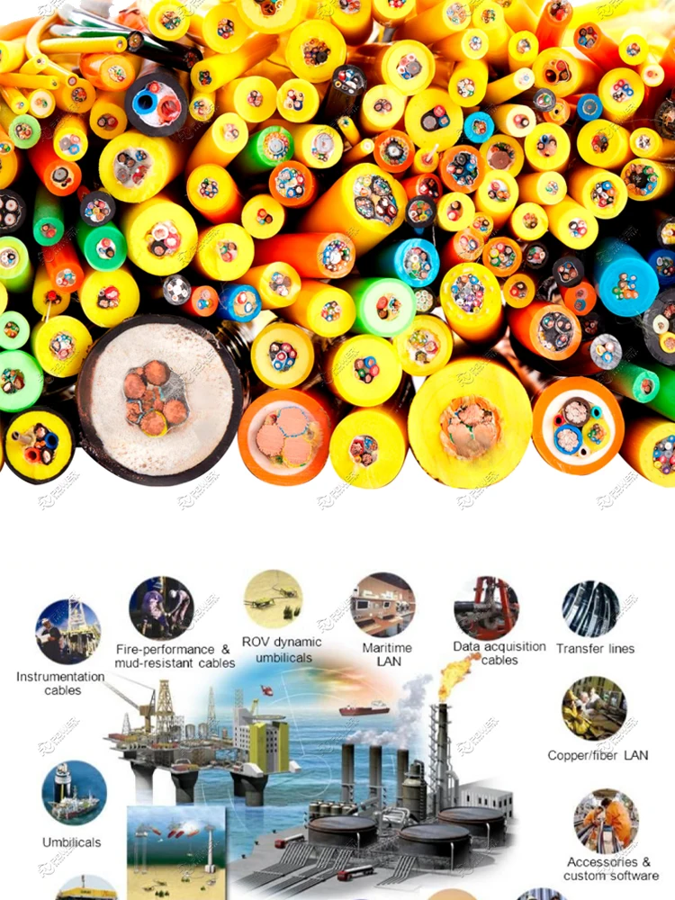 2 Core Waterproof Underwater Power ROV Tether Cable