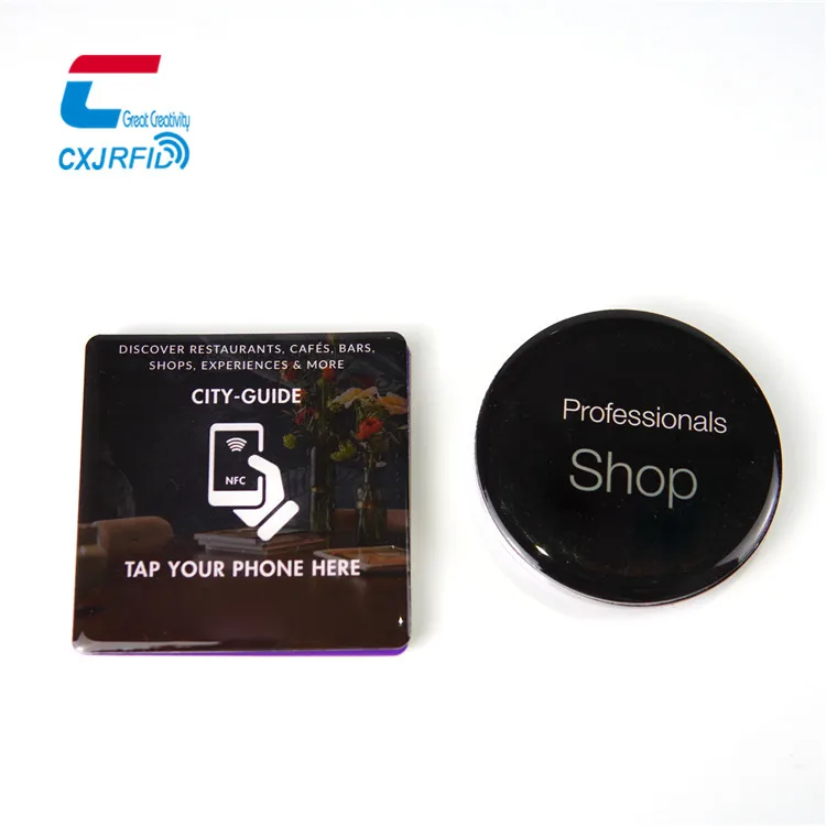 Custom View Our Menu Tap Card Round Nfc Epoxy Restaurant Table Nfc ...