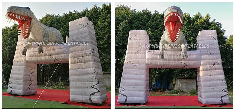 Giant Inflatable Dinosaur Arch Event Decorative Entrance Gate With ...