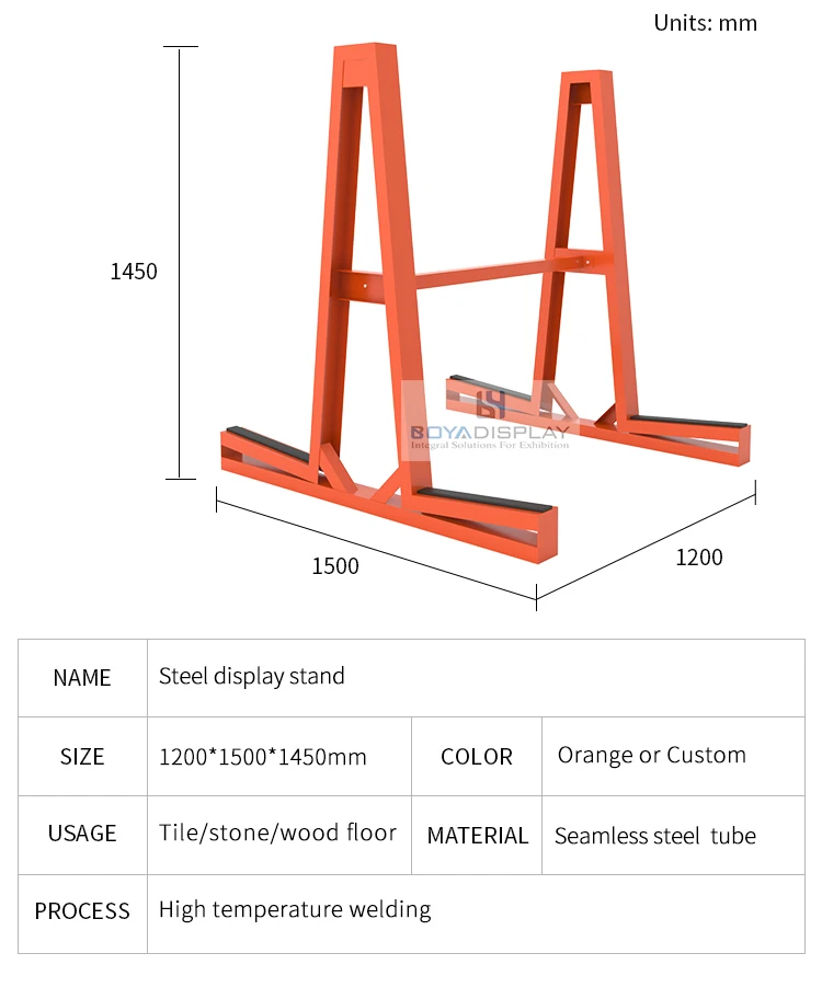 Custom Large Slab Building Stone Display Stand - Durable & Stylish
