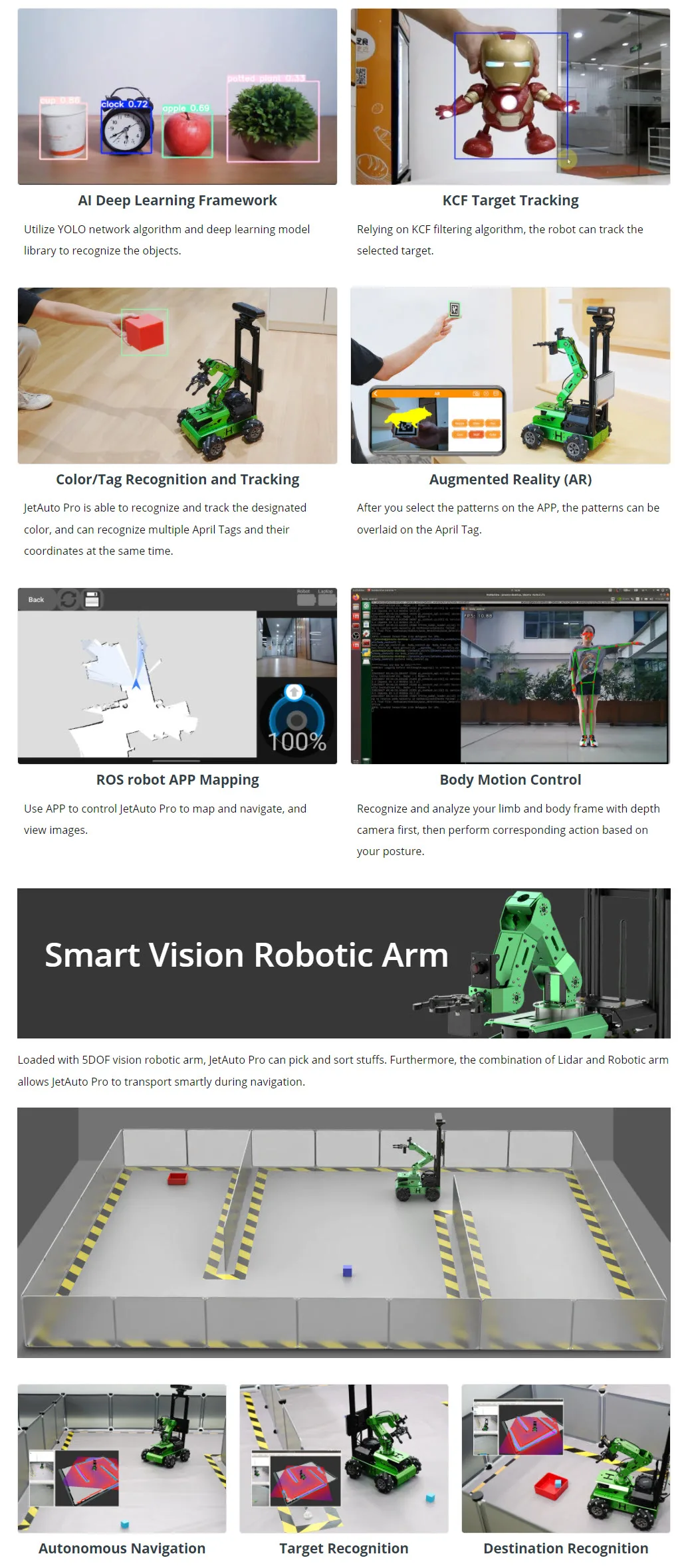 Jetauto Pro Ros Robot Car With Vision Robotic Arm Powered By Jetson ...