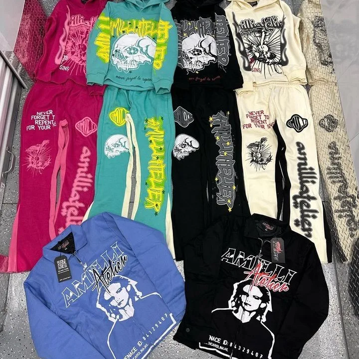 Custom Sweatsuits 100% Cotton Cropped Hoodie Men Joggers Suit Crop Top ...