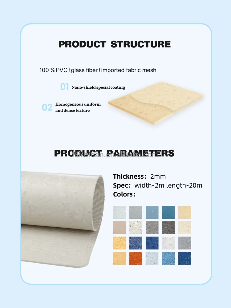 Modern Vinyl Flooring Roll Pvc Heterogeneous Roll Pvc Vinyl Commercial ...