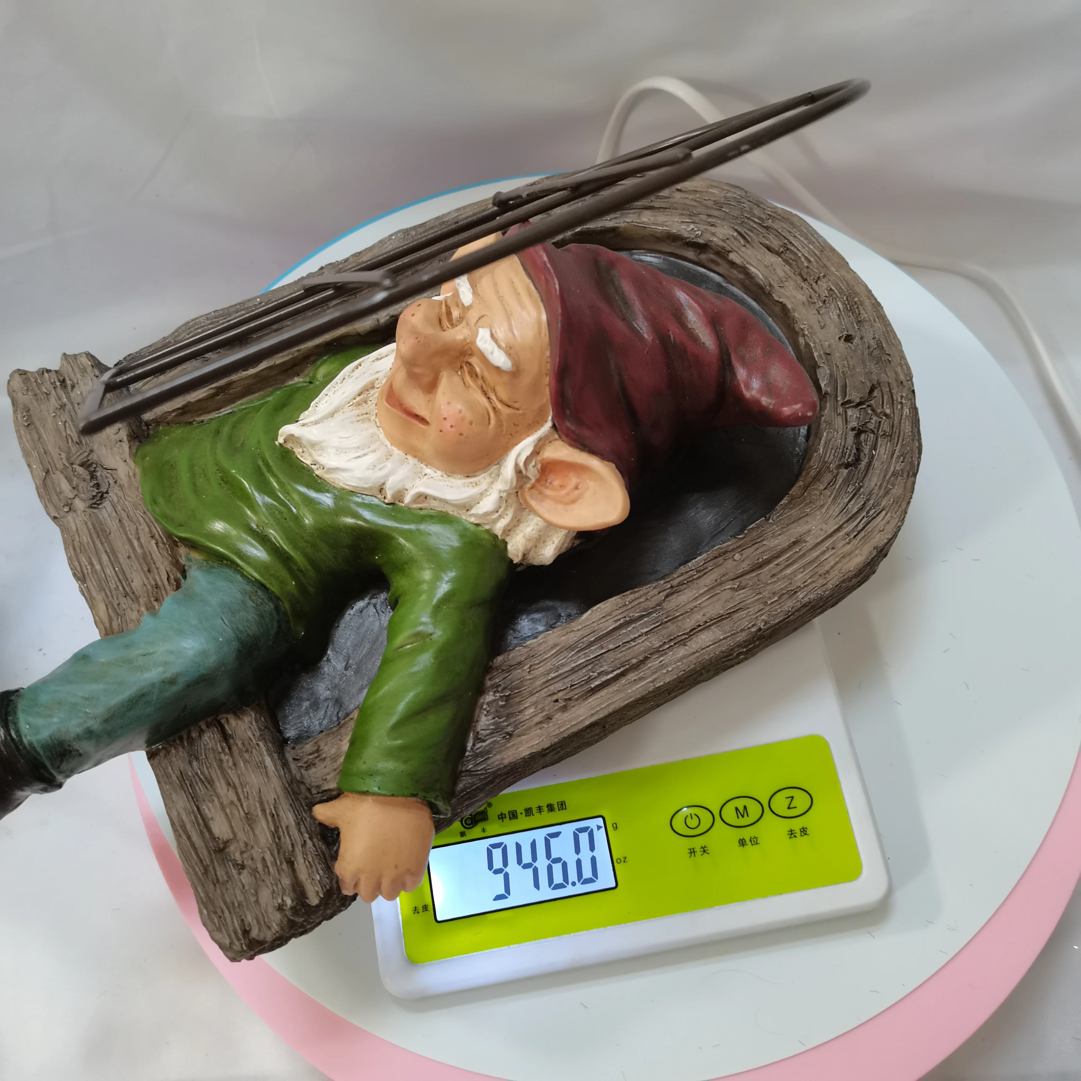 Dwarf House Window Tree Sculpture Elf Out the Door Tree Hugger