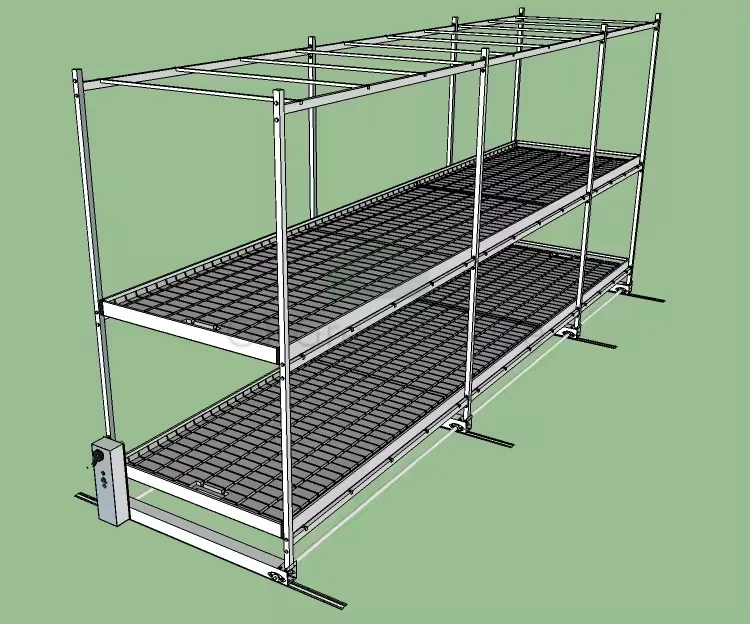 4x8ft Plastic Grow Tables - Rolling Bench for Leafy Veggies