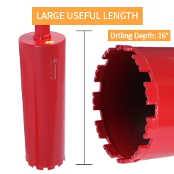 M22 102mm Concrete Drilling Core Drill Bit Fast Smooth Cutting Hole For ...