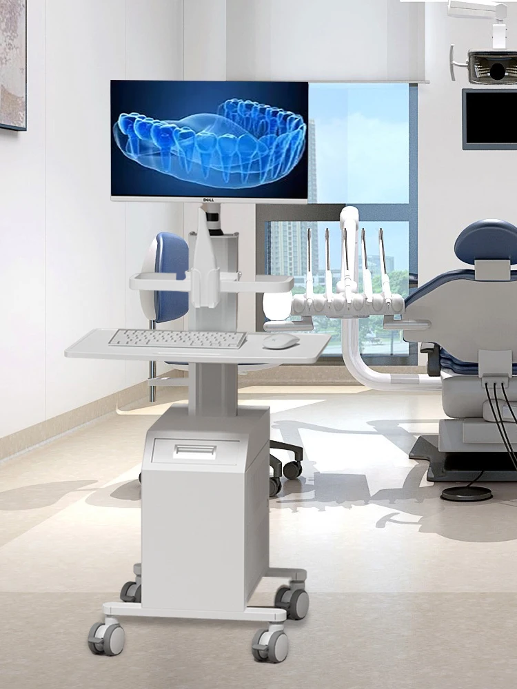 Medical Trolley Cart For Hospital Dental With Monitor Mount Oral ...
