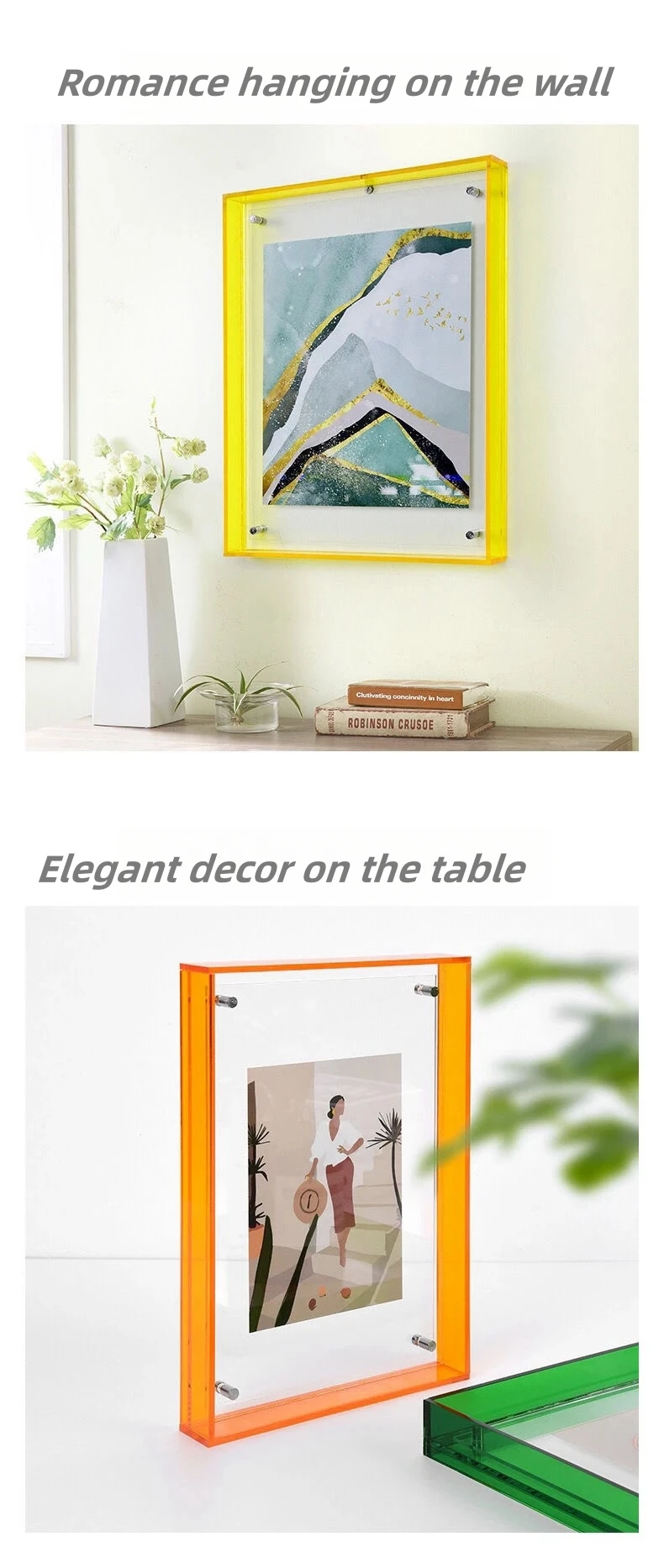 Home Decoration Multifunctional Picture Frame Acrylic Magnetic Photo ...