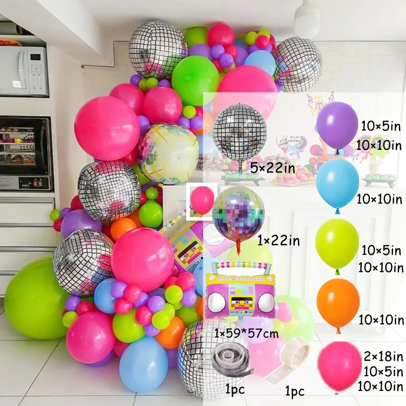 90s & 80s Retro Theme Party Decorations - Inflatable Disco Ball ...