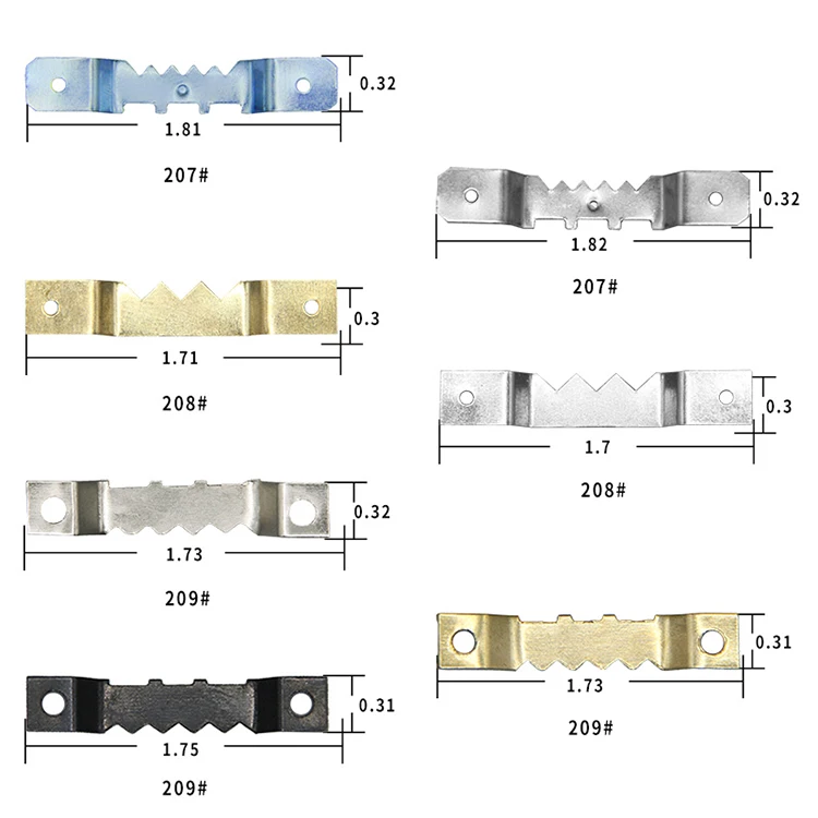 Golden Sawtooth Hanger Hooks for Hanging Pictures & Frames