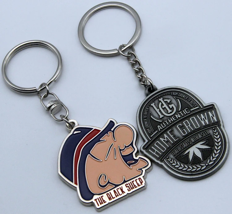 High Quality Factory Custom Shape Logo 2d 3d Enamel Key Chain Porte Cle ...