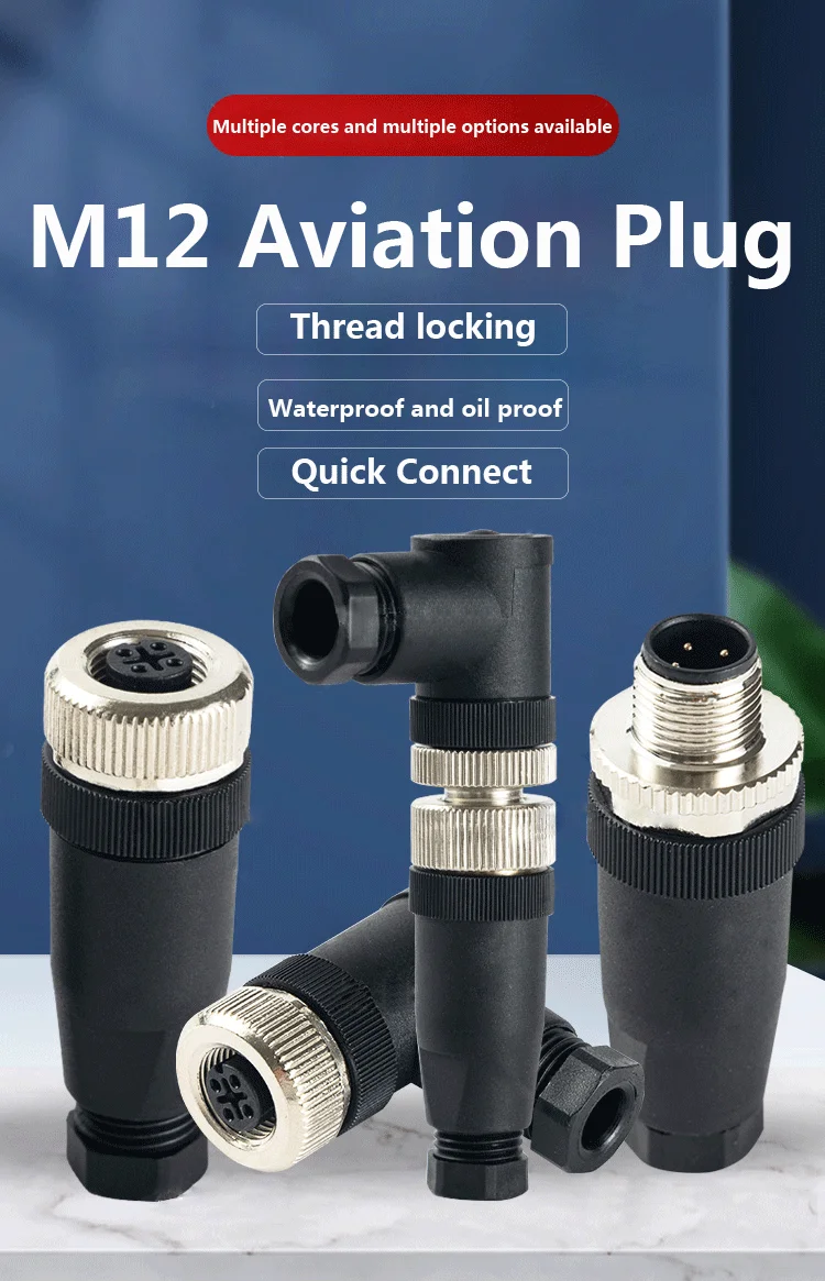 Wireable Assembly M12 Plastic Connector Pinout Renhotec Tee Bulkhead ...