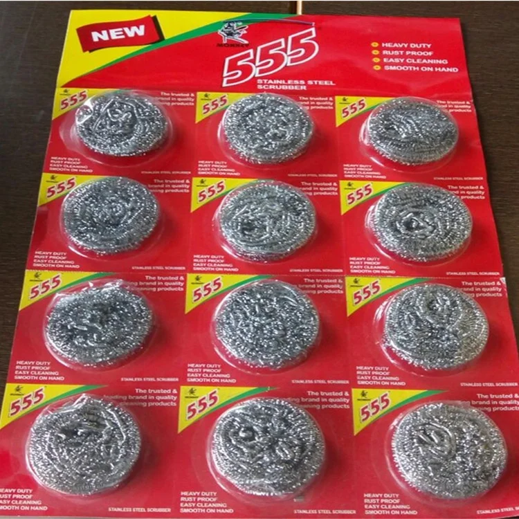 Metal Pot Scourer Metal Wire Sponge Stainless Steel Wire Sponge Kitchen ...