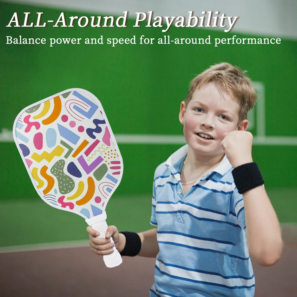 Kids Pickleball Paddles Glass Fiber With Grooves Texture Pickleball ...