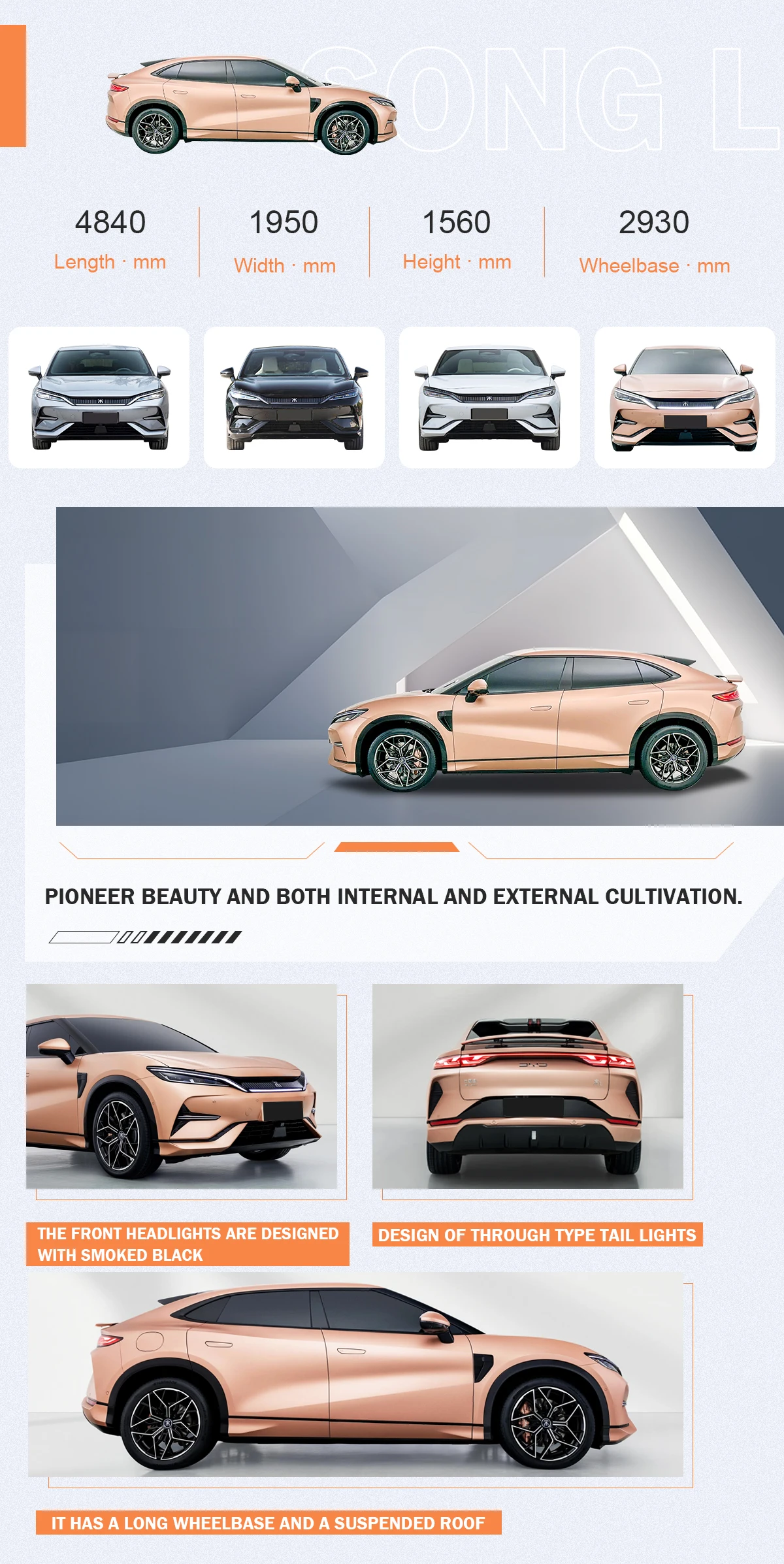 2024 BYD Song L Orange EV AWD SUV - 550KM Range, Fast Charge