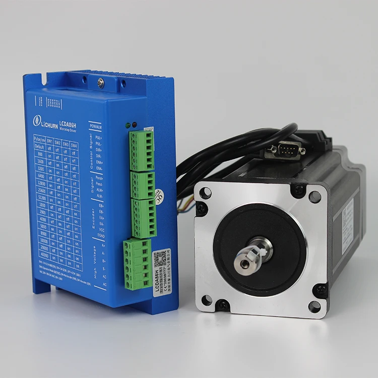 Lichuan stepper motor Nema34 Closed-loop stepper motor driver kit LC86H280+LCDA86H for CNC ...