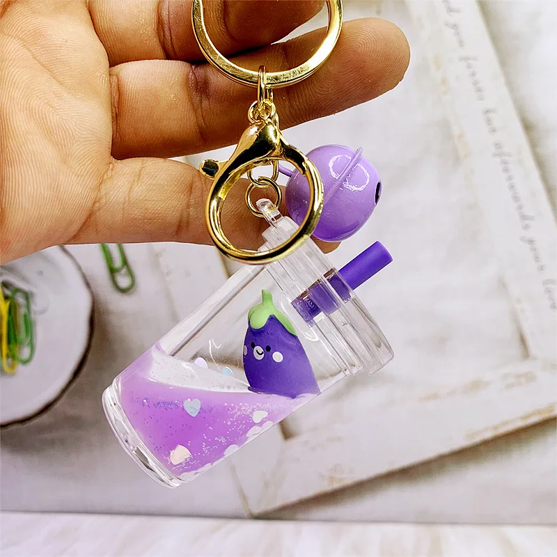 Mini Custom Keychain Beverage Milk Tea Drink Cup Keychain Soft Pvc ...