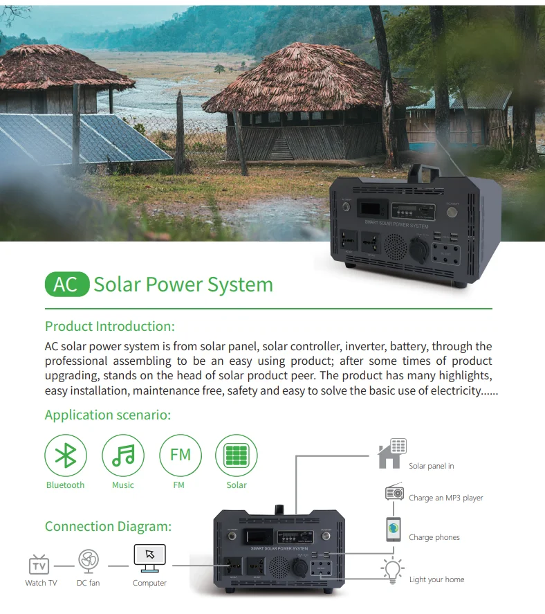 Portable Generator Energy PV Inverter Complete Kit 300w 500w 1kw ...