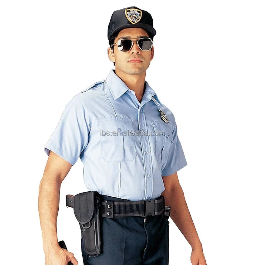 Wholesale High Quality Navy Blue Security Uniform Shirt Custom Security ...