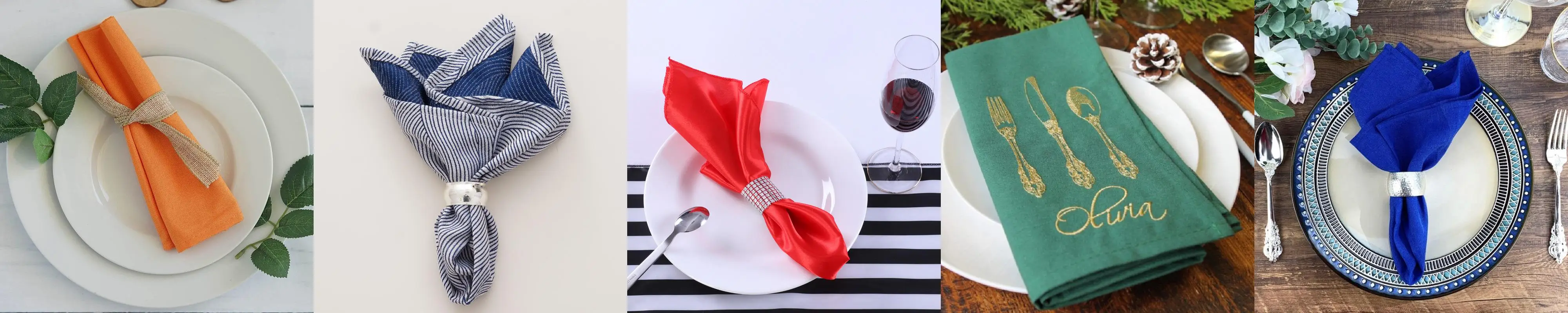 Floral Printing Linen Table Decorate Napkin Wedding Party and Kitchen ...