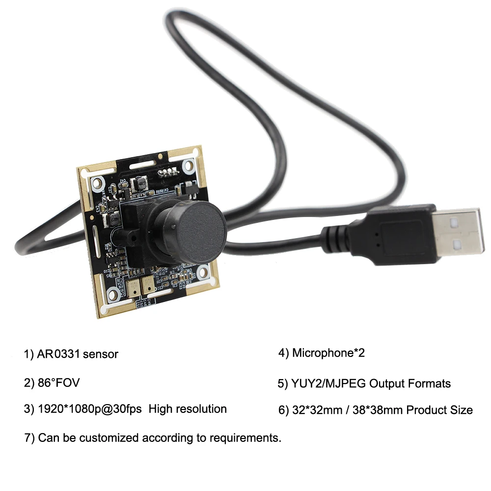 Oem 3mp Pixels Sensor Ar0331 100db 30fps Audio Wide Dynamic Cmos Usb2.0 Mini Camera - Buy Imx291 ...