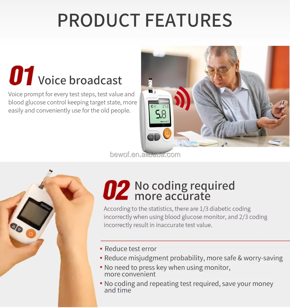 Sinocare GA-3 Nuxus Gluco Meter test Strips| Alibaba.com